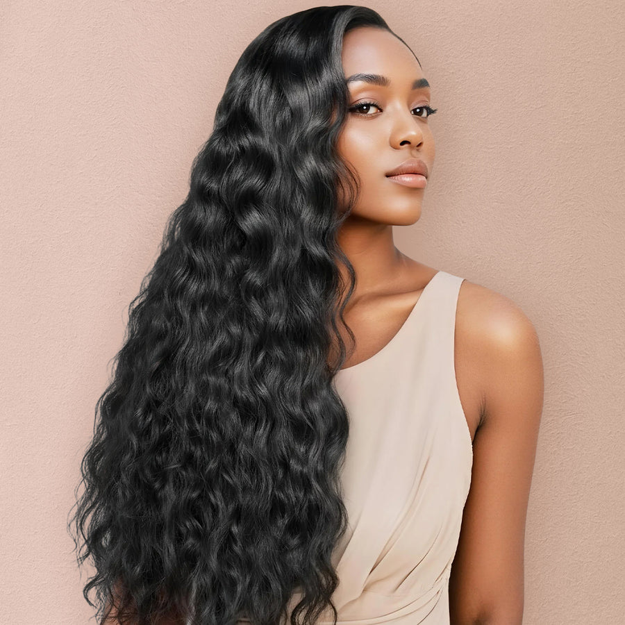 Zlike Luxury Bouncy Ocean Wave Wigs 300% Density Super Double Drawn Vi