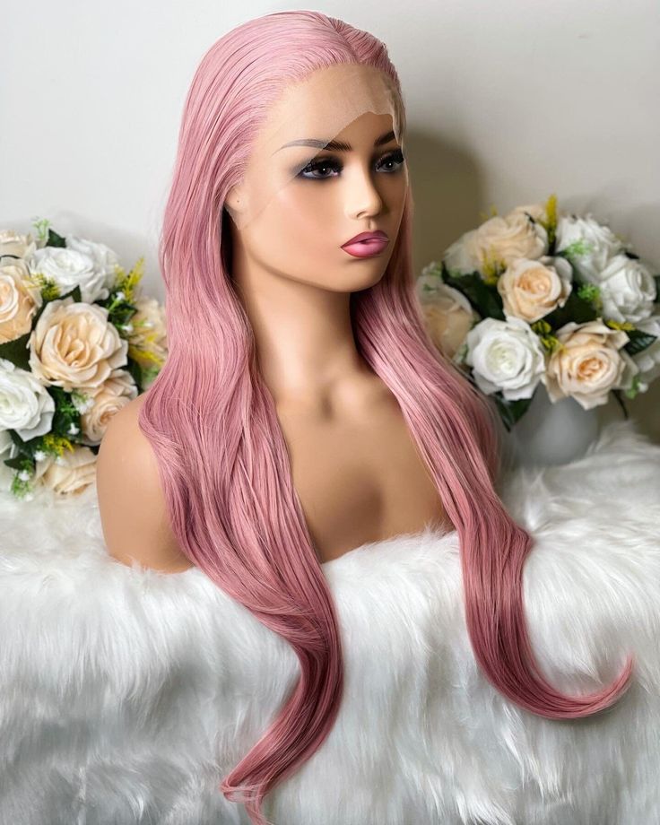 Zlike Hair Fairy Pink Color Hair Transparent Lace Front Wigs – zlikehair